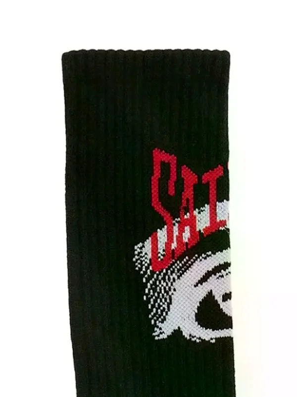 SAINT MXXXXXX Eye-motif Ribbed Socks