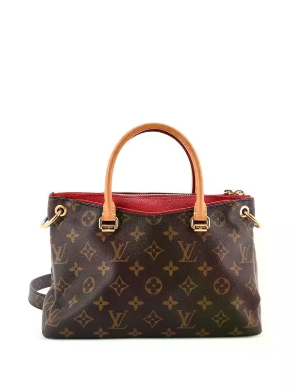 LOUIS VUITTON Pallas Tote Monogram Canvas Shoulder Bag - Brown