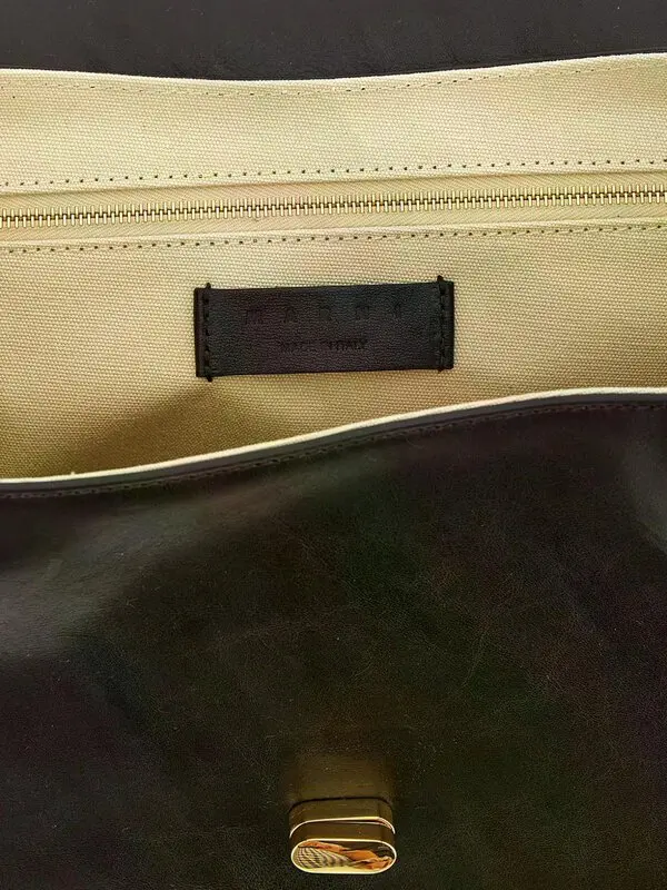 Marni East West Leather Shoulder Bag