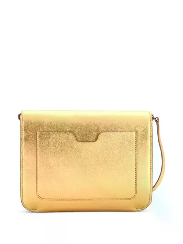 Burberry Tb Wallet On Strap Leather Crossbody Bag - Gold