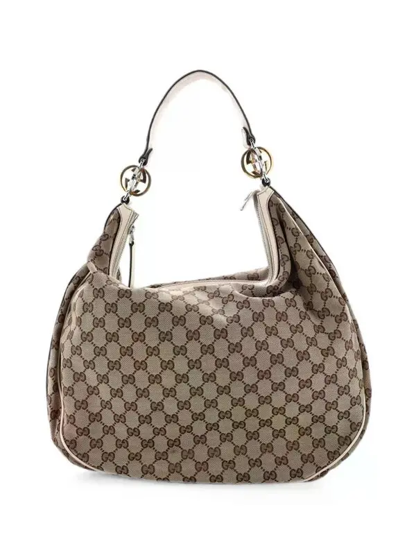 Gucci Twins Gg Canvas Medium Hobo Bag
