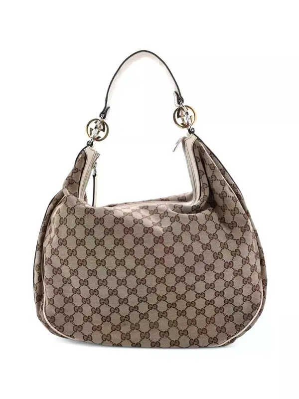 Gucci Gg Canvas Medium Hobo Bag - Brown