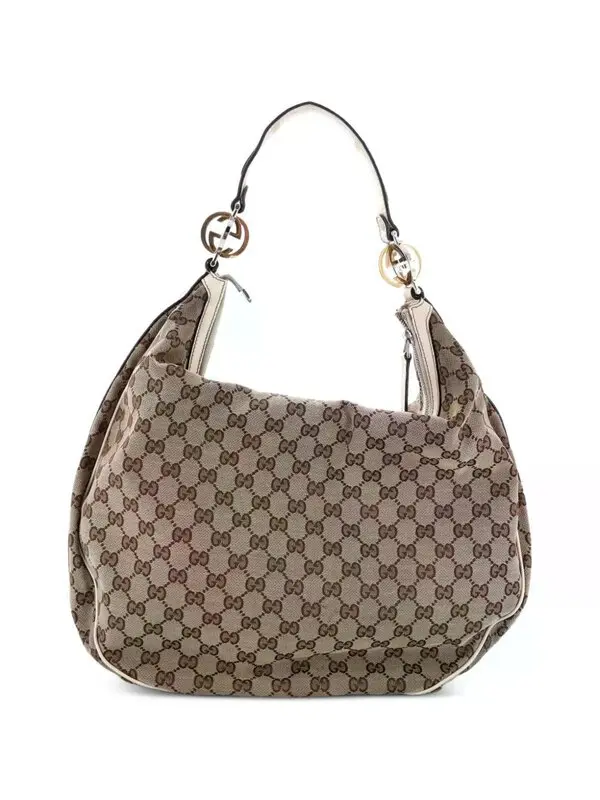 Gucci Gg Canvas Medium Hobo Bag - Brown