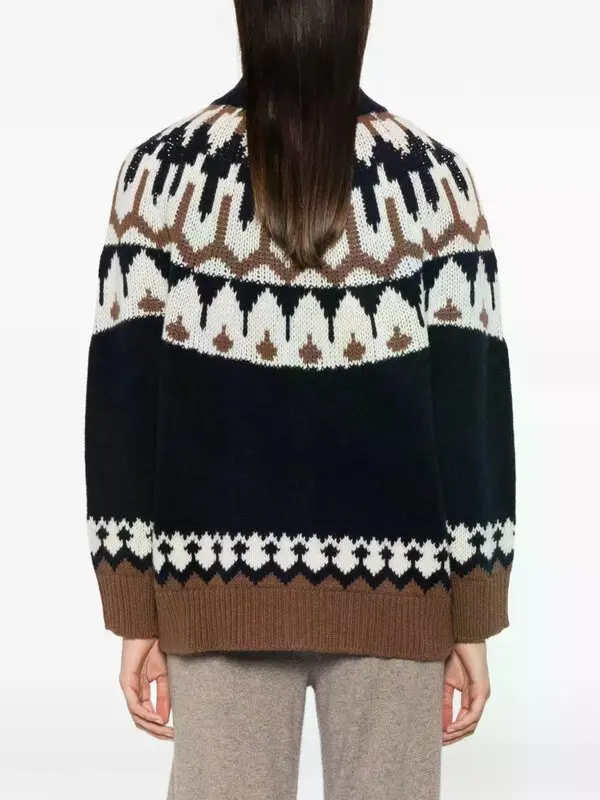ERMANNO FIRENZE Sequin-embellished Jacquard-knit Cardigan