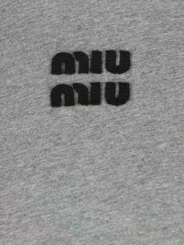Miu Miu Logo-patch Long-sleeve Sweater