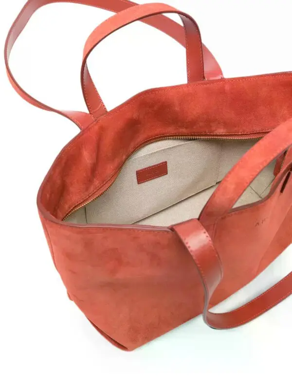 A.p.c. Suede Tote Bag - Orange