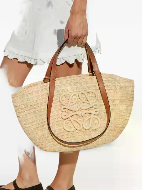 Loewe Eclipse Raffia Tote Bag
