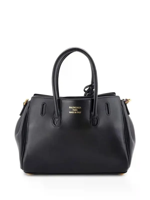 Balenciaga Bel Air" Carry All Leather Mini Tote Bag - Black