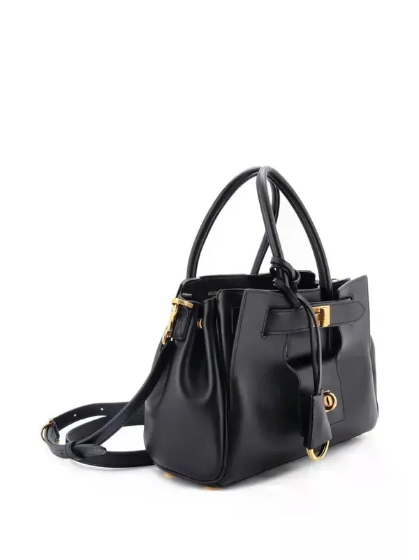 Balenciaga Bel Air" Carry All Leather Mini Tote Bag - Black
