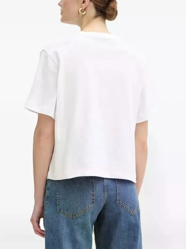 TRUSSARDI Graphic Print Side-slit T-shirt