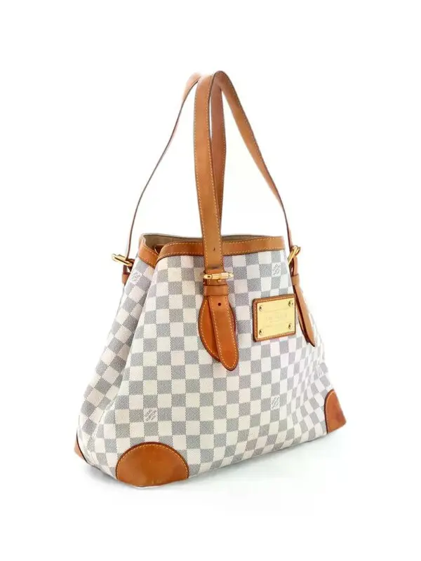 LOUIS VUITTON Hampstead Damier Mm Tote Bag - White