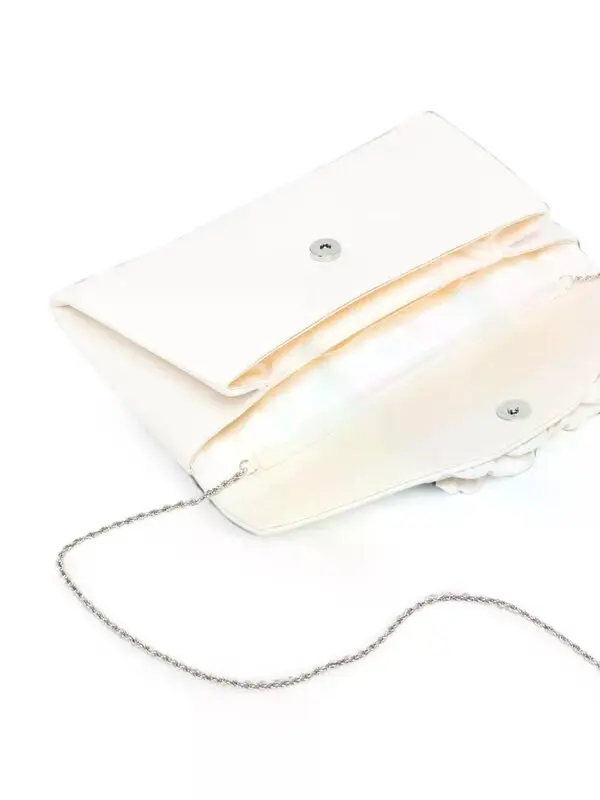 TWENTY FOURHAITCH Floral Appliqué Envelope Shoulder Bag