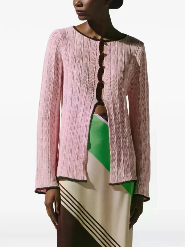 BAOBAB Corsica Resin-embellished Bell-sleeve Top - Pink