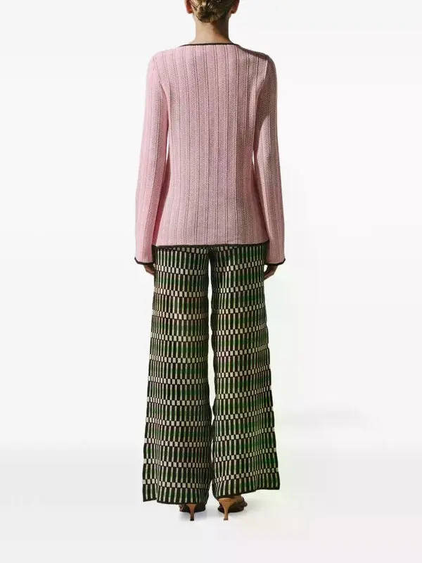 BAOBAB Corsica Resin-embellished Bell-sleeve Top