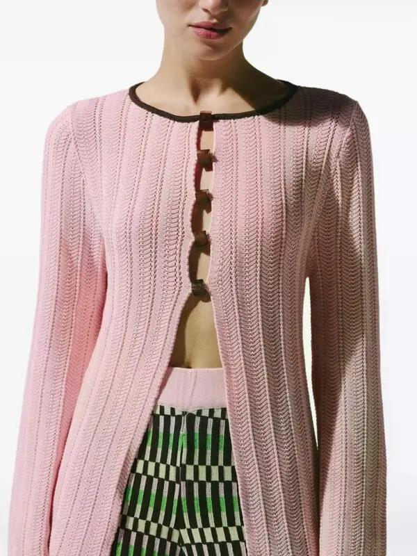 BAOBAB Corsica Resin-embellished Bell-sleeve Top