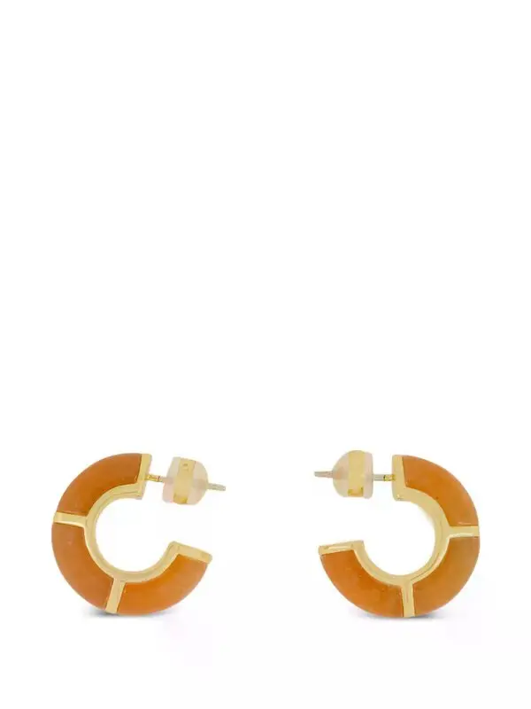 LIZZIE FORTUNATO Zellige Hoop Earrings - Gold