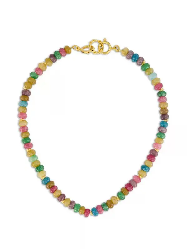 Sylvia Toledano Beaded Brass Necklace - Gold