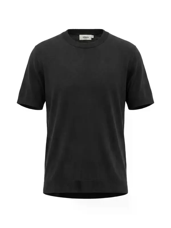Altea Fine-knit Short-sleeve T-shirt - Black