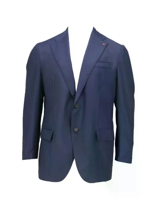 Isaia Single-breasted Notched-lapels Blazer