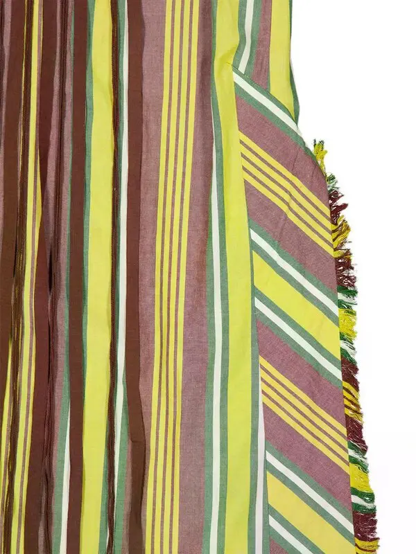 ALEMAIS Maxi Dress With Graphic Patch And Fringe Detail