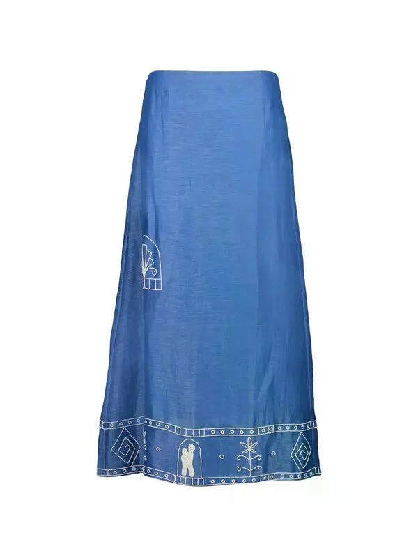 ALEMAIS Alemas Yasmeen Embroidered Maxi Skirt