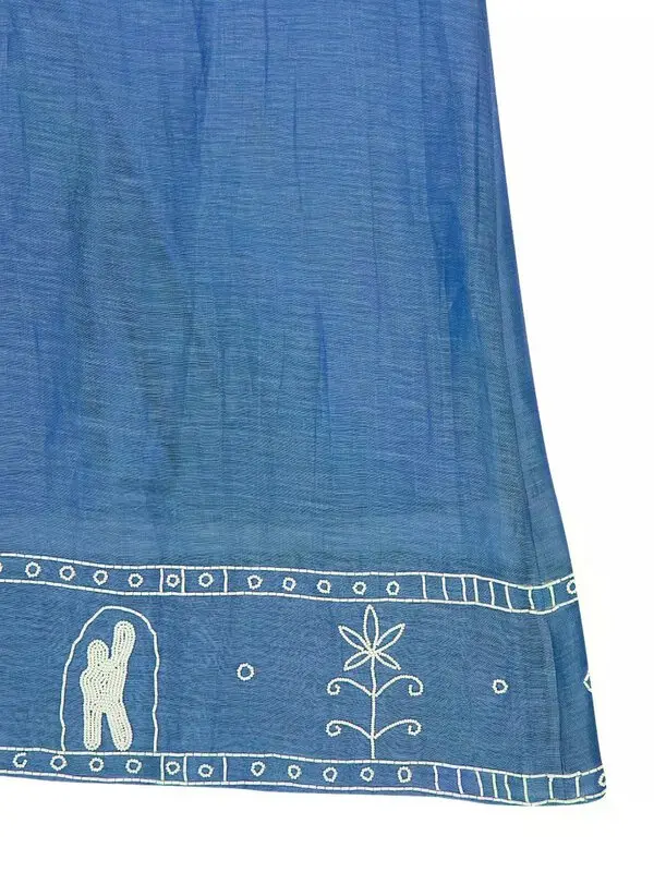 ALEMAIS Alemas Yasmeen Embroidered Maxi Skirt