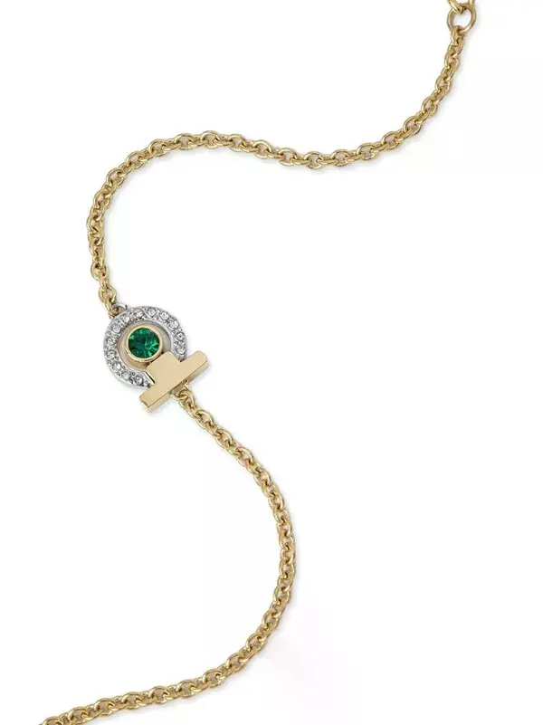 TRUSSARDI T-logo Round Charm Chain Bracelet