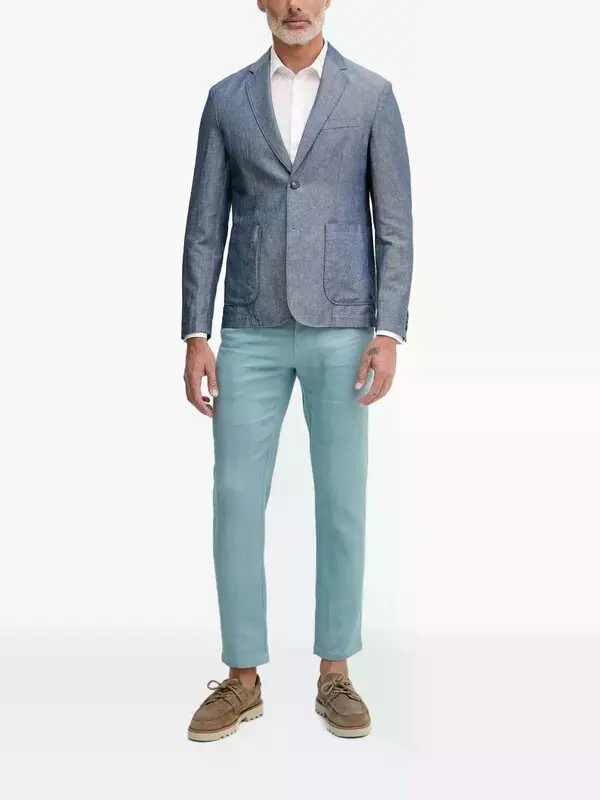 TRUSSARDI Embroidered-logo Slim-fit Trousers