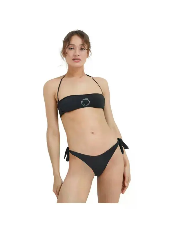 TRUSSARDI Logo-print Bandeau Bikini - Black