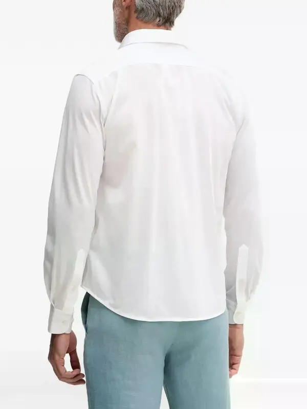 TRUSSARDI Logo-embroidered Long-sleeve Shirt