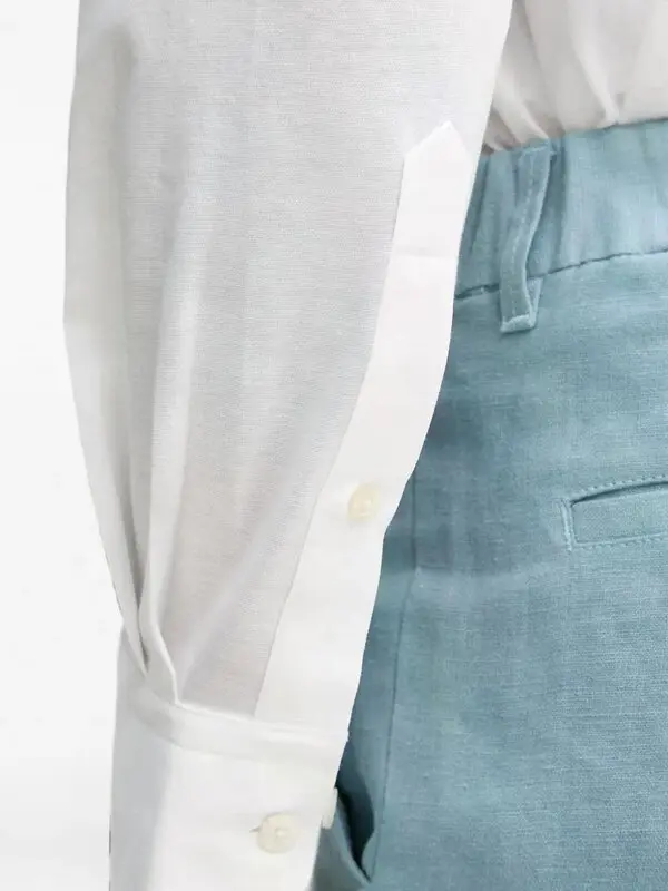 TRUSSARDI Logo-embroidered Long-sleeve Shirt
