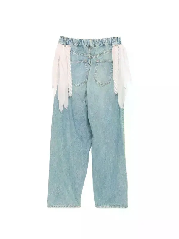 Undercover Scarf-detail Faded Jeans