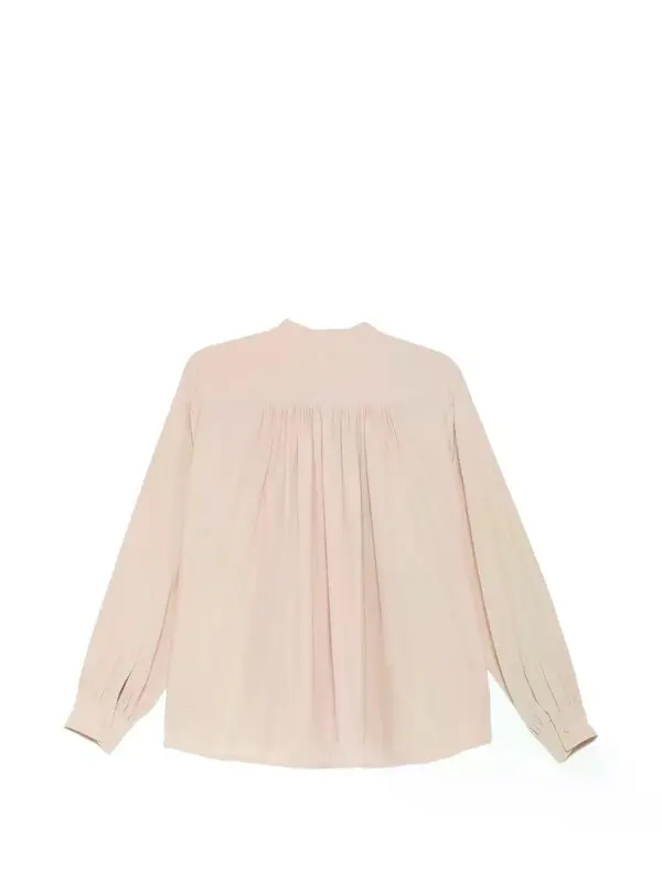 YVES SALOMON Pleated Silk Crepe Shirt - Neutrals