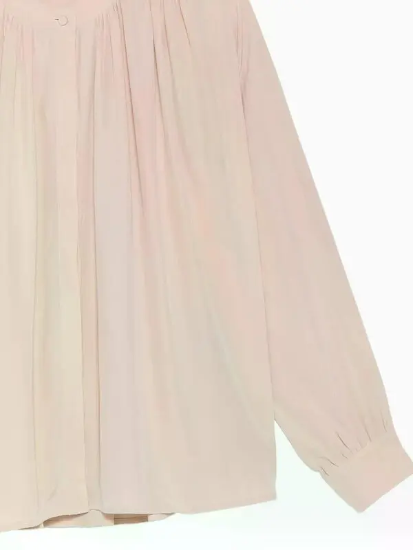 YVES SALOMON Pleated Silk Crepe Shirt