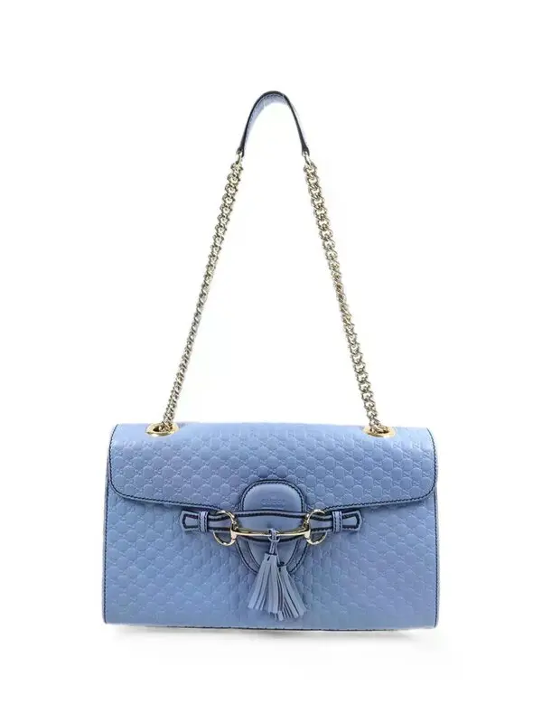 Gucci Medium Emily Horsebit-detail Shoulder Bag - Blue
