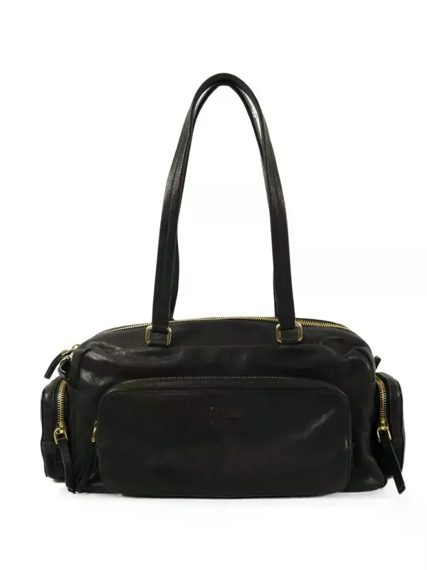 Miu Miu Calf Leather Pocket Shoulder Bag - Black