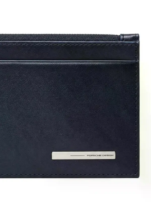 PIQUADRO Logo-plaque Leather Cardholder