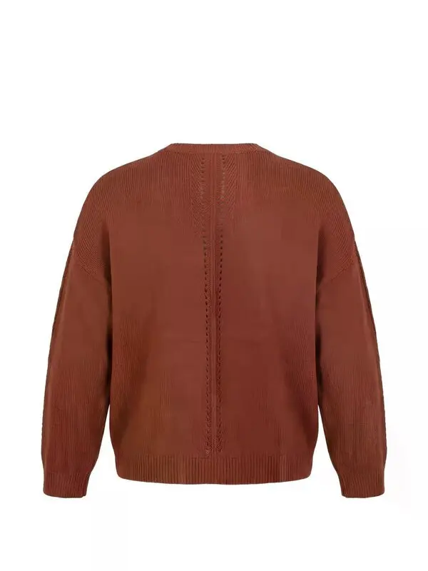 Valentino Garavani Open-knit Crew-neck Sweater
