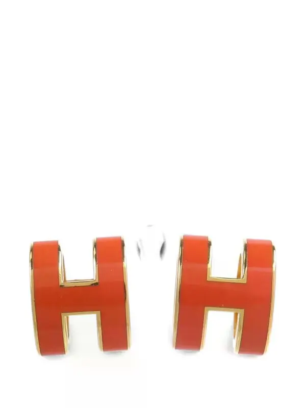 Hermès Pop H Enamel Earrings - Gold