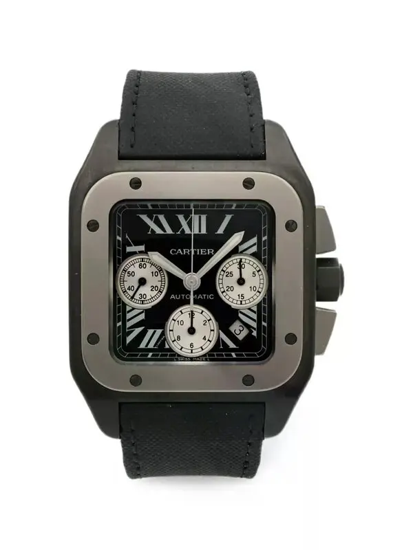 Cartier Santos 100 Chronograph Automatic Watch - Black
