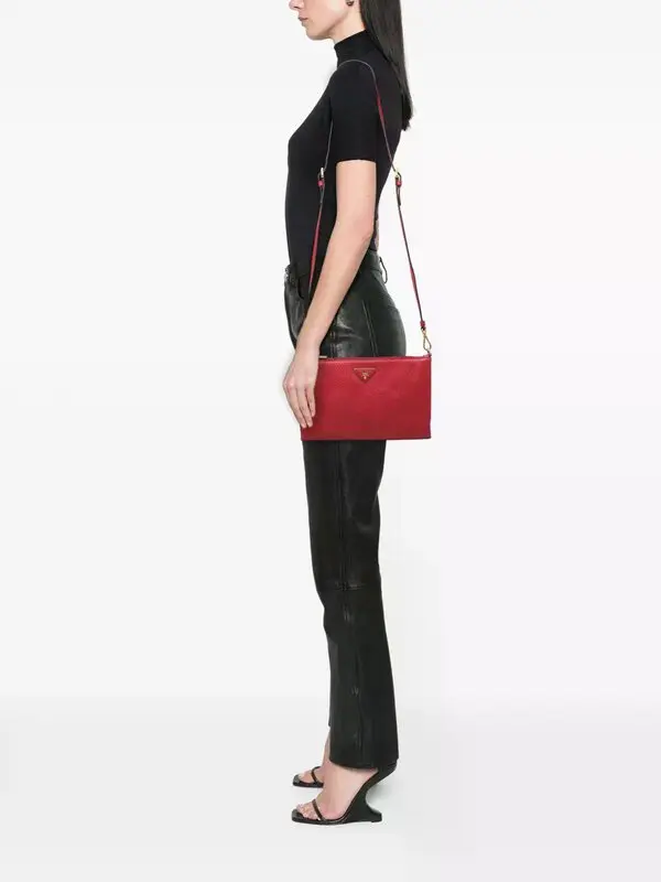 Prada Vitello Daino Crossbody Bag - Red