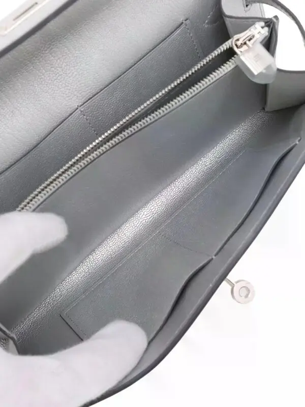 Hermès Kelly To Go Wallet Crossbody Bag - Silver