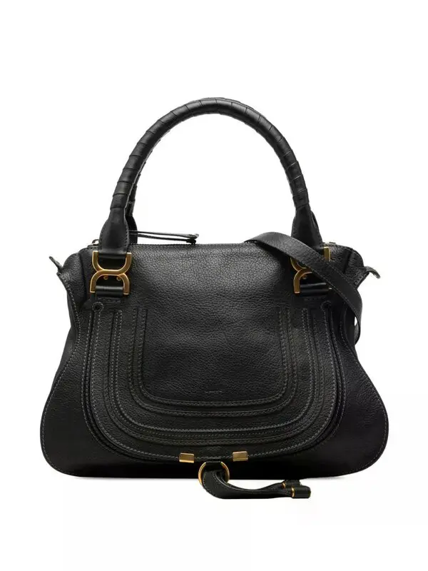 Chloé 2000-2026 Medium Grained Leather Marcie Satchel