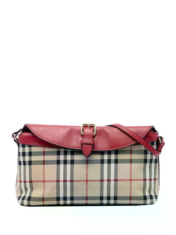 Burberry Haymarket Check Canvas Leah Crossbody Bag