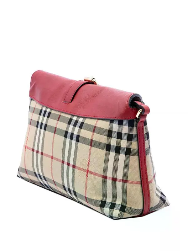 Burberry Haymarket Check Canvas Leah Crossbody Bag