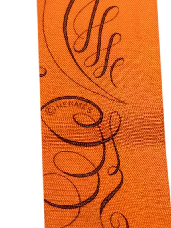 Hermès 1998-2002 Exercices Pour Former La Main Silk Twilly Scarf Scarves