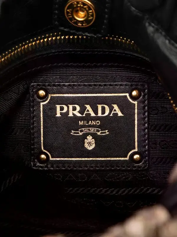 Prada 2010-2026 Tessuto Python Print Bow Satchel