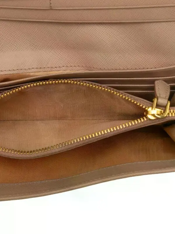 Prada 2010-2026 Saffiano Bow Continental Wallet Long Wallets