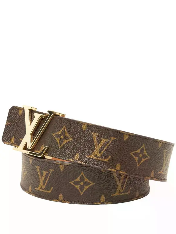 LOUIS VUITTON 2009 Monogram Initiales Reversible Belt - Brown