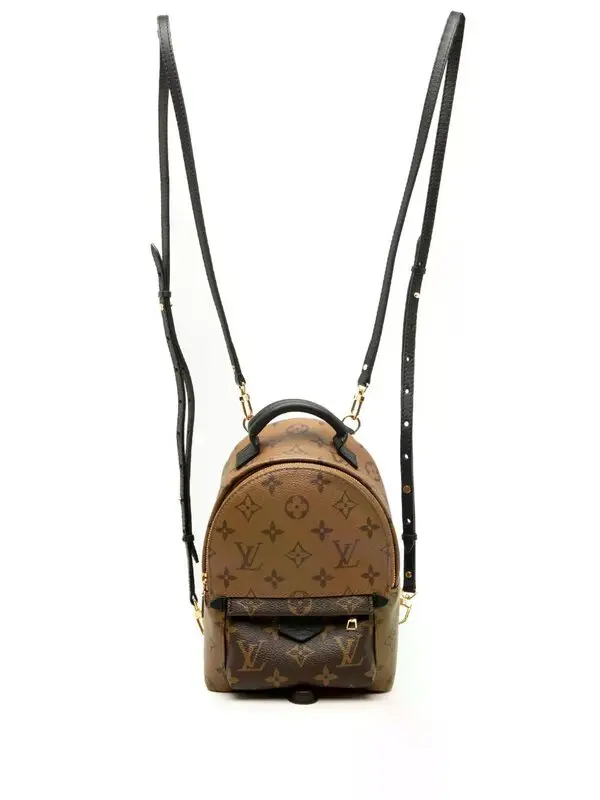 LOUIS VUITTON Monogram Reverse Mini Palm Springs Backpack - Brown